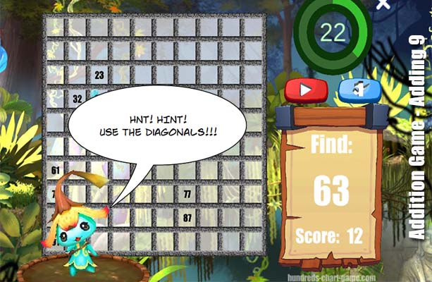 Cool Math Game - Hundreds Chart Addition Game - Counting by 9